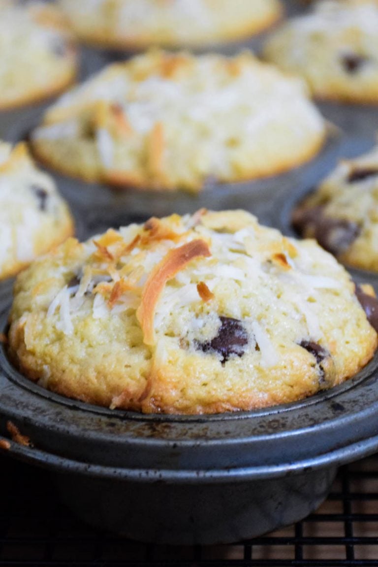 Coconut Chocolate Chip Muffins - Grumpy's Honeybunch