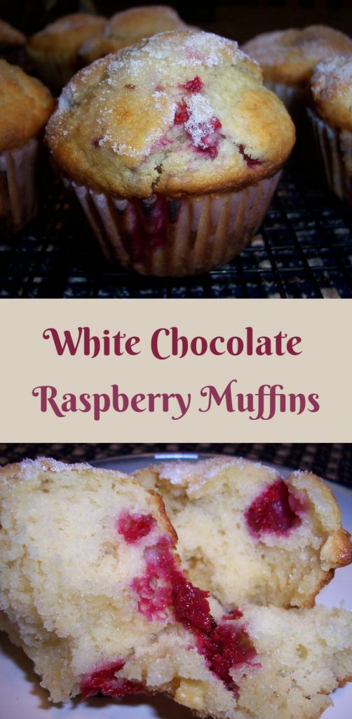 White Chocolate Raspberry Muffins - Grumpy's Honeybunch