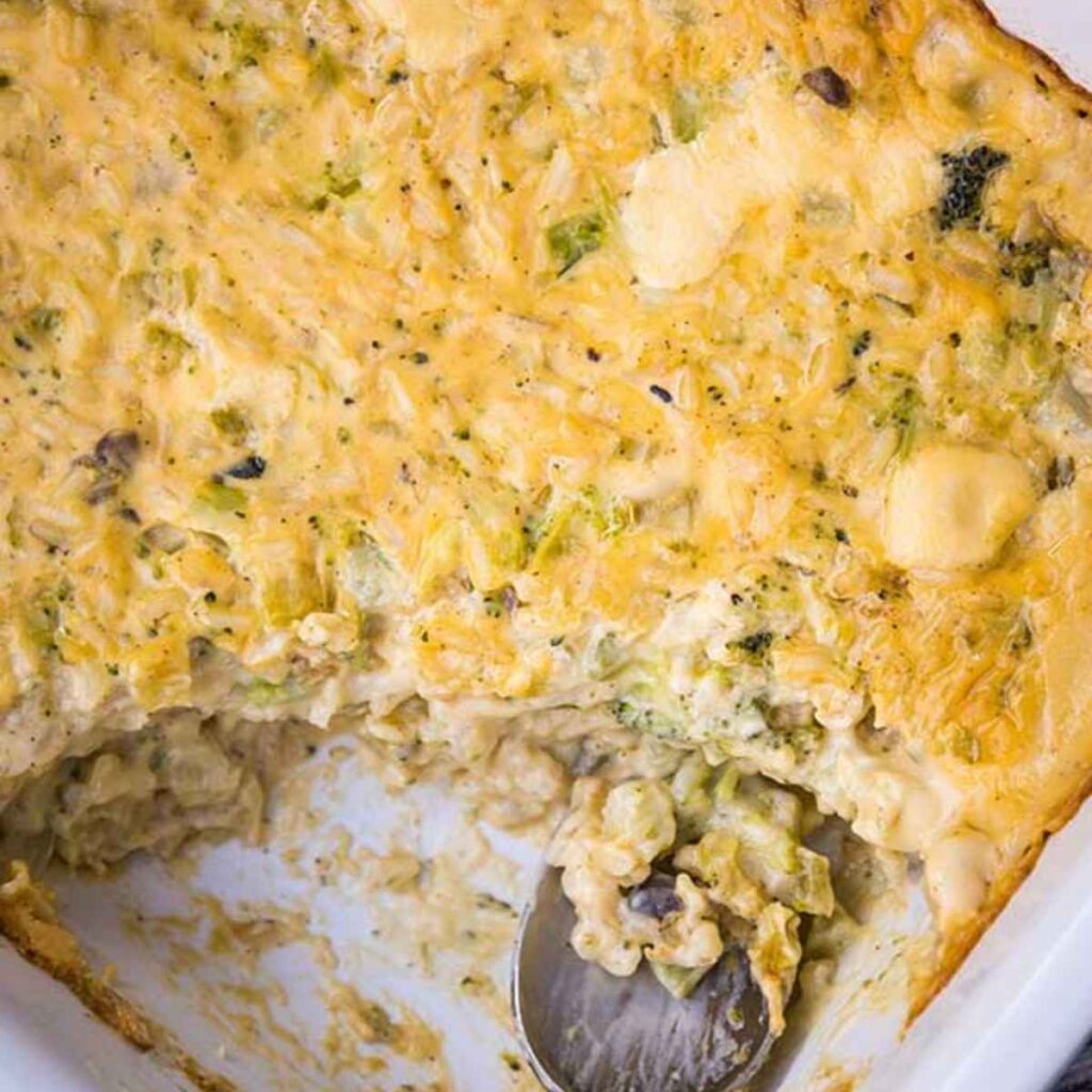 Easy Broccoli Rice and Cheese Casserole - Grumpy's Honeybunch