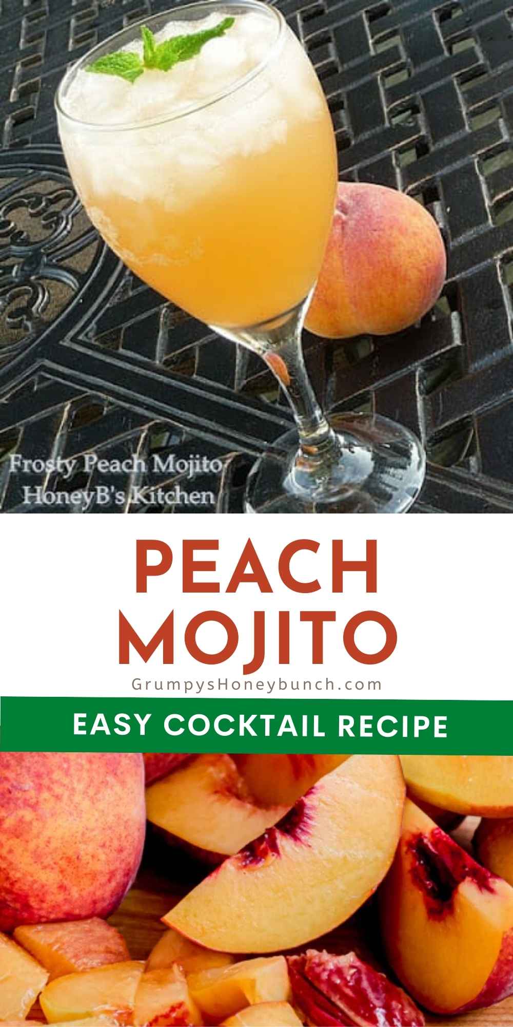Frosty Peach Mojito - Grumpy's Honeybunch