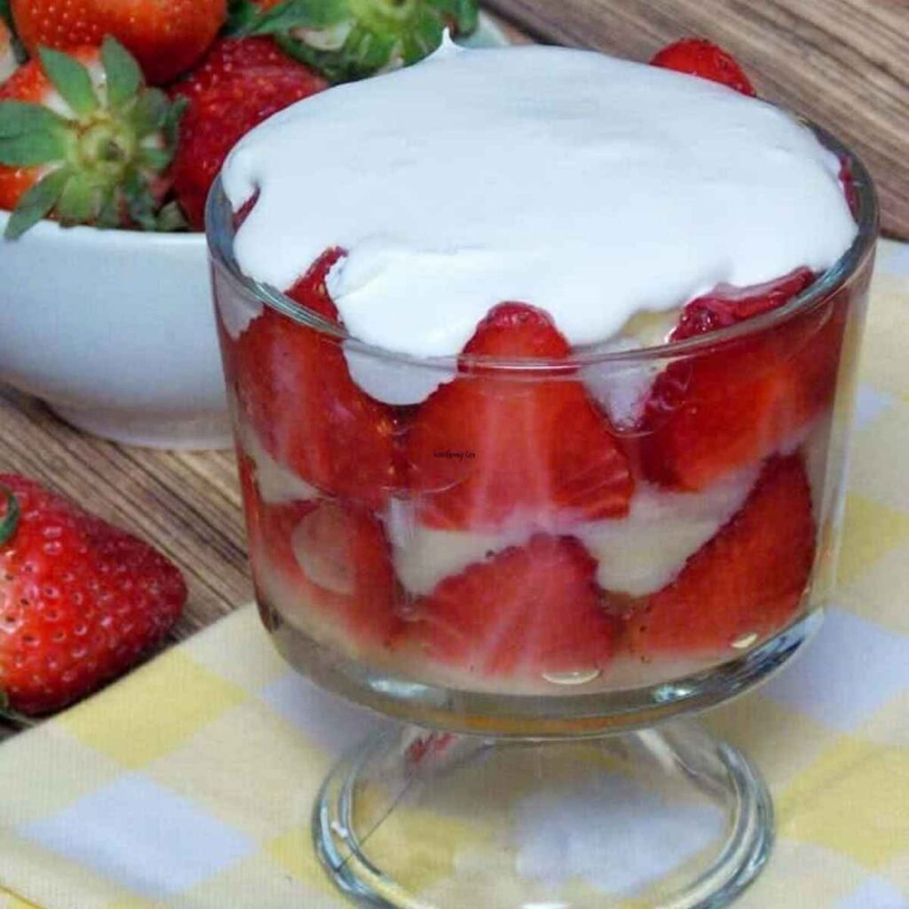 Strawberry Rhubarb Trifle - Grumpy's Honeybunch