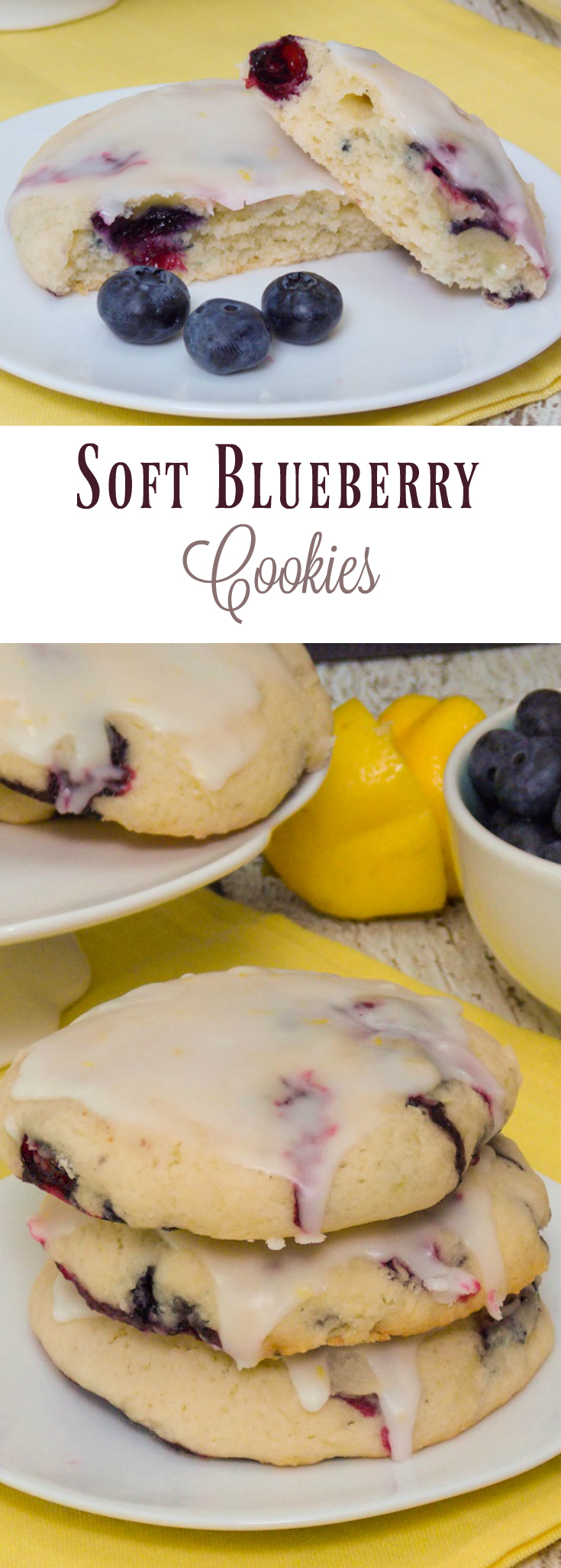 Blueberry Cookies with Lemon Glaze - Grumpy's Honeybunch