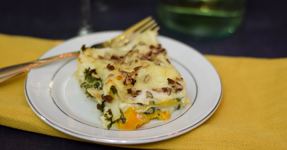 Butternut Squash Kale Lasagna - Grumpy's Honeybunch