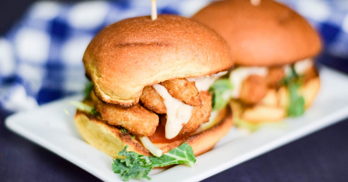 Easy Shrimp Po Boy Sliders - Grumpy's Honeybunch