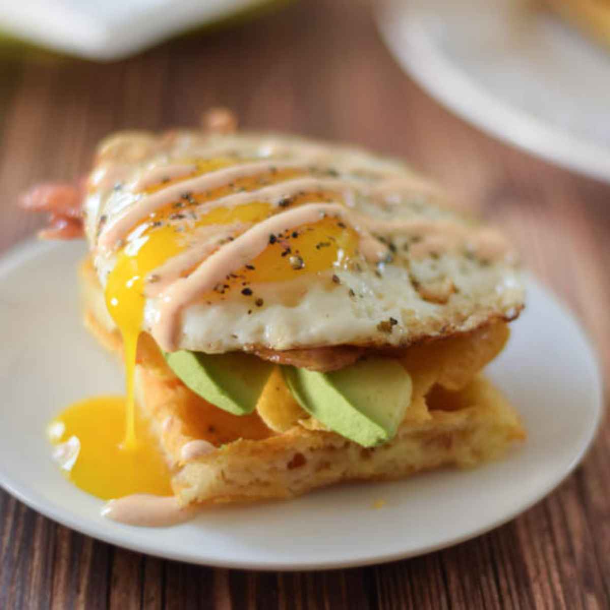 Waffle Egg Sandwiches - low carb recipe - Grumpy's Honeybunch