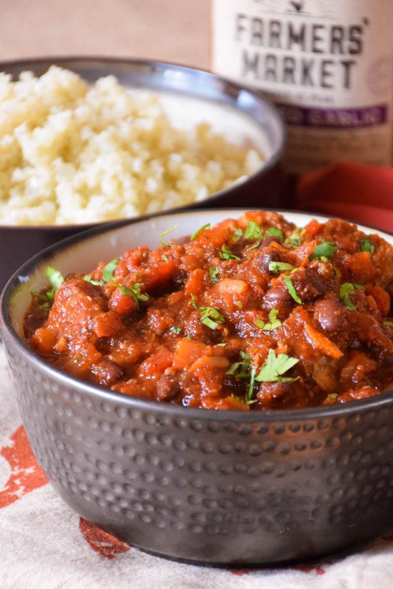 Roasted Garlic Meatball Chili - Grumpy's Honeybunch