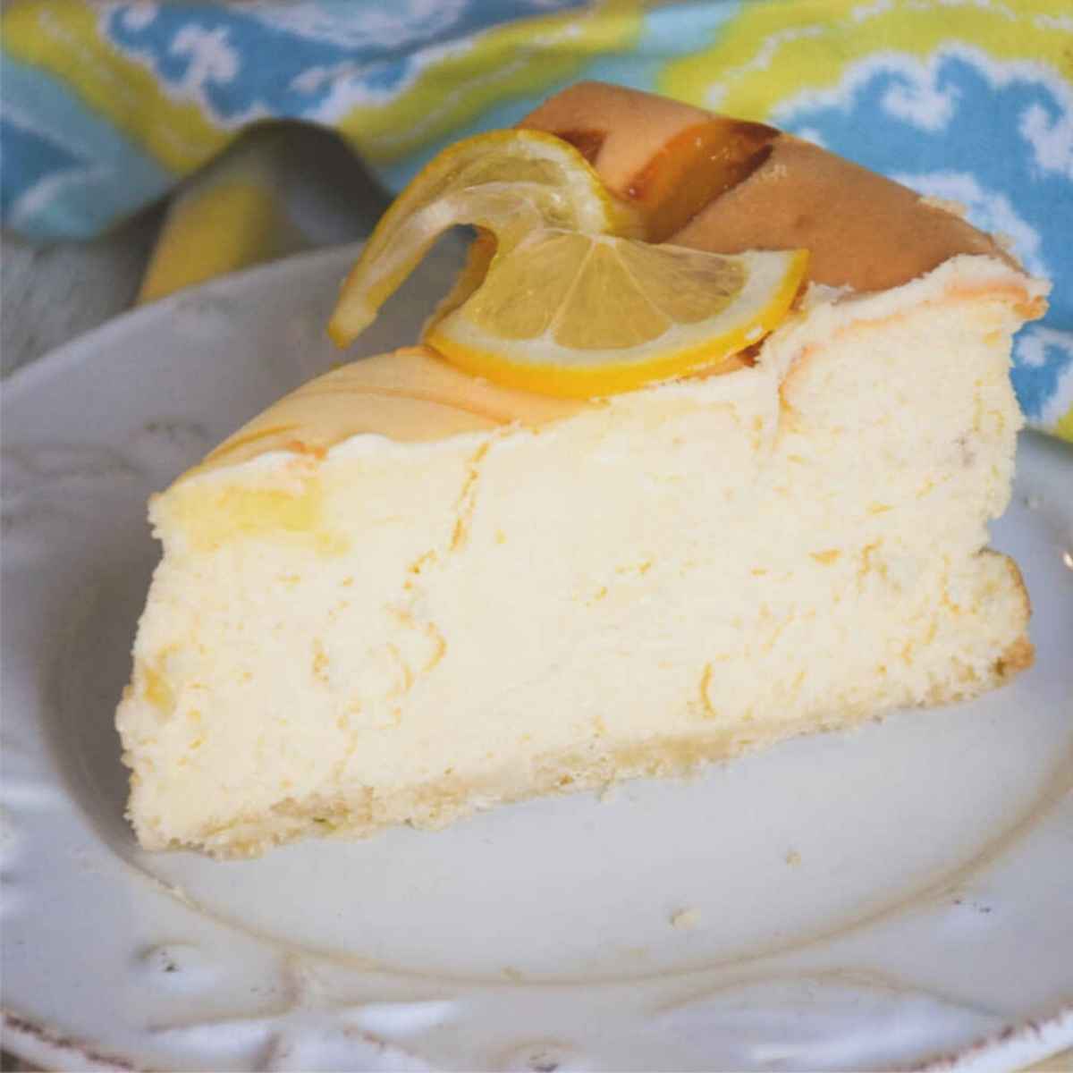 Lemon Curd Swirl Cheesecake - Grumpy's Honeybunch