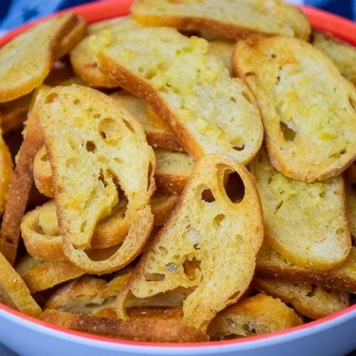 Buttery Garlic Bread Chips - Grumpy's Honeybunch
