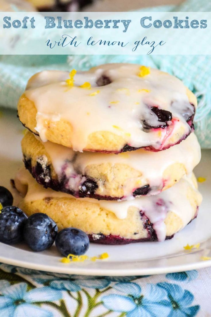 Blueberry Cookies with Lemon Glaze - Grumpy's Honeybunch