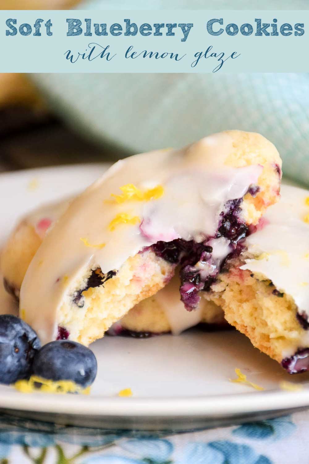 Blueberry Cookies with Lemon Glaze - Grumpy's Honeybunch