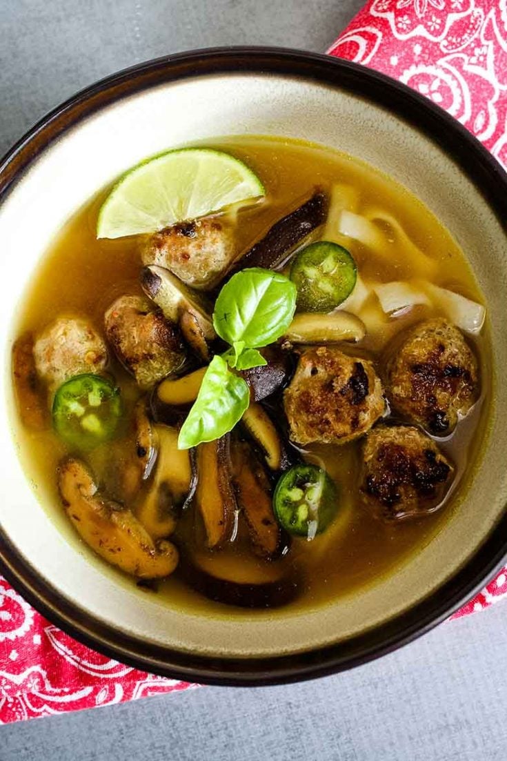 Veal Meatball Pho Soup - Grumpy's Honeybunch
