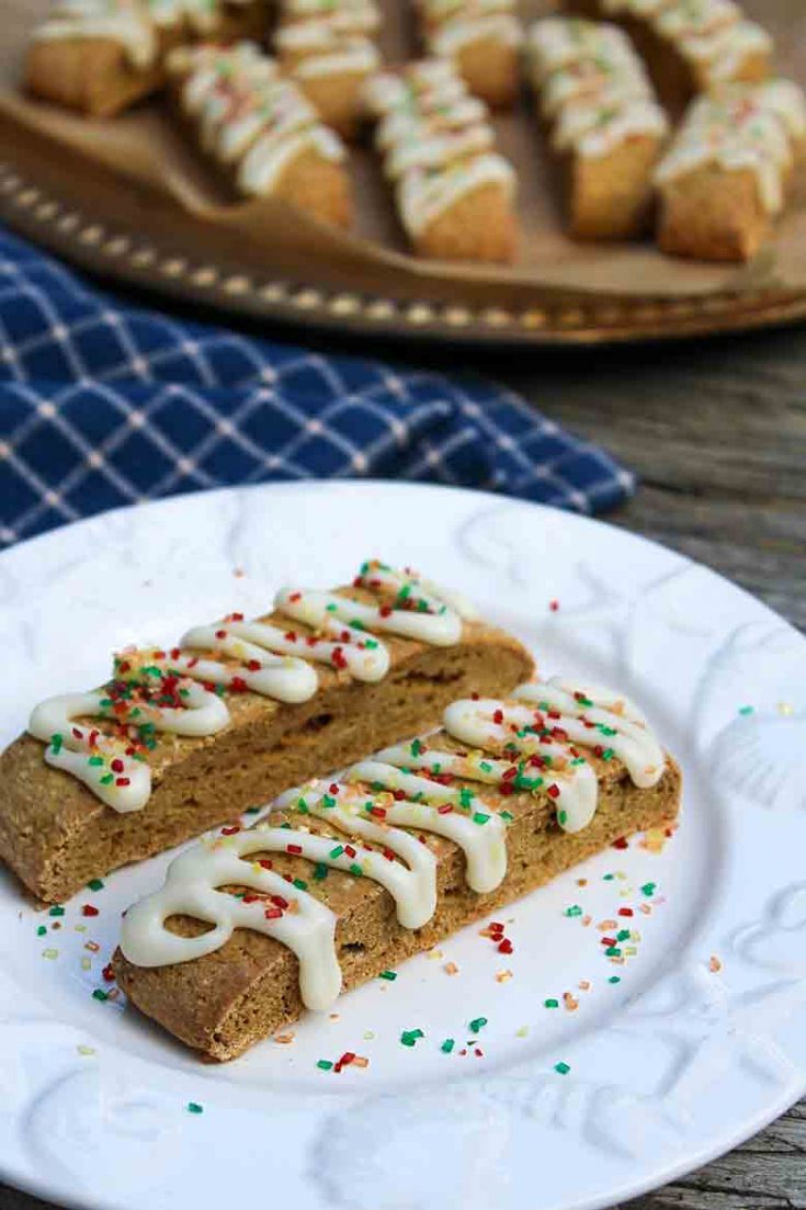 Pumpkin Biscotti with a Vanilla Drizzle - Grumpy's Honeybunch