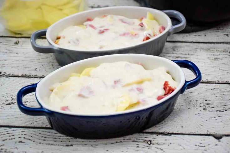 Scalloped Potatoes for Two - with leftover ham - Grumpy's Honeybunch