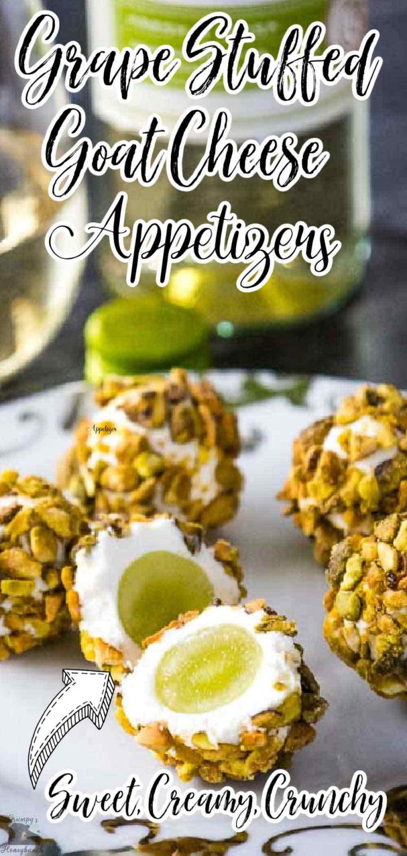 Grape Stuffed Goat Cheese Appetizers - Grumpy's Honeybunch