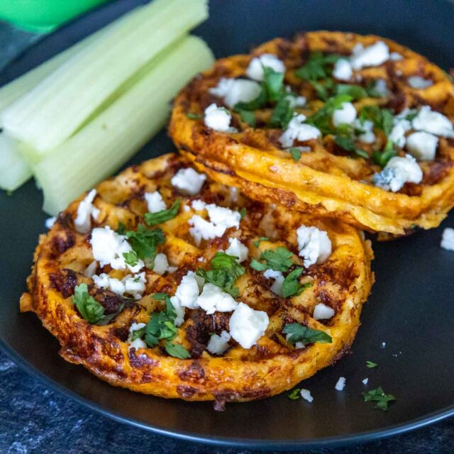 Buffalo Chicken Chaffles - Grumpy's Honeybunch