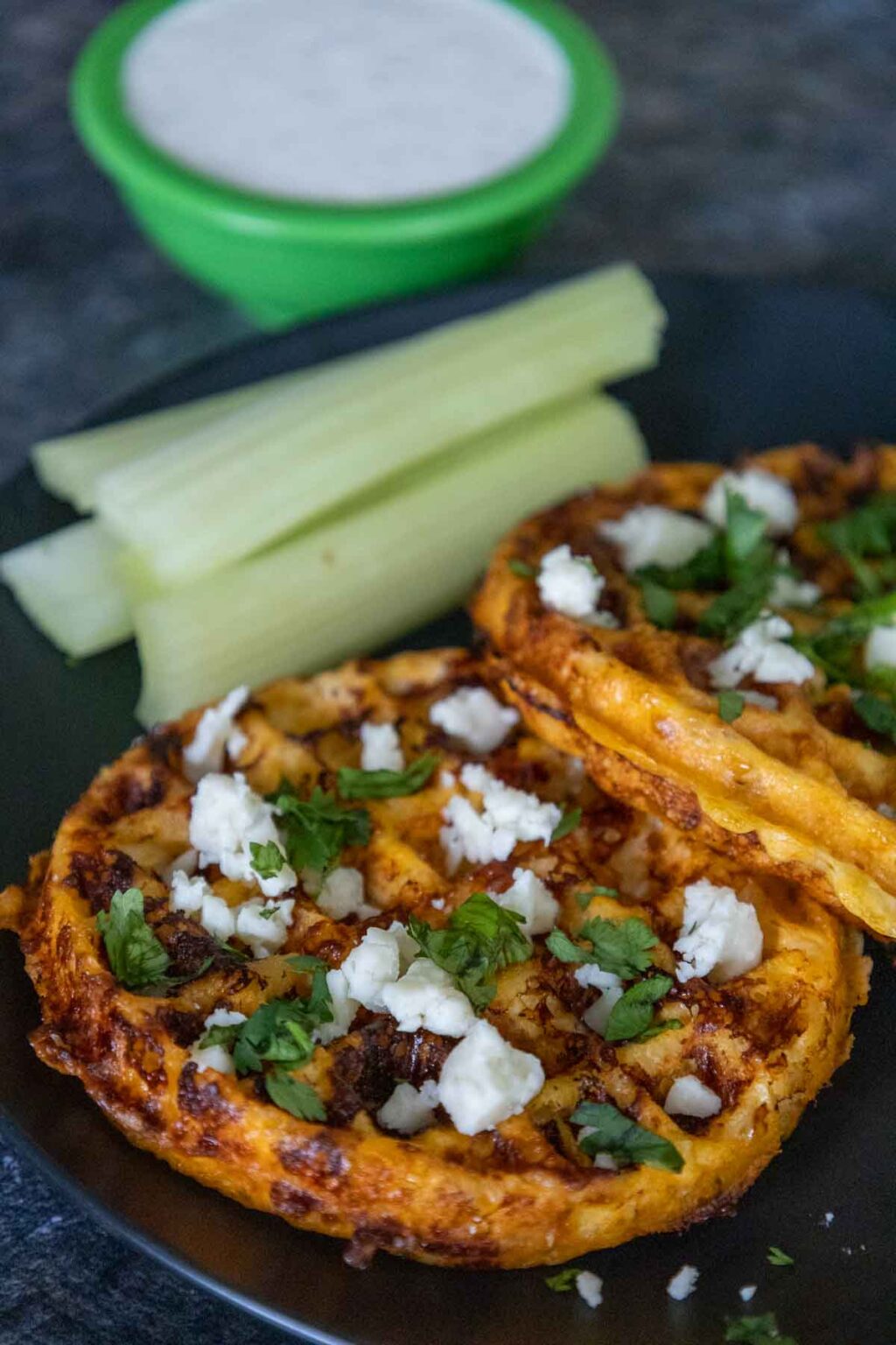 Buffalo Chicken Chaffles - Grumpy's Honeybunch