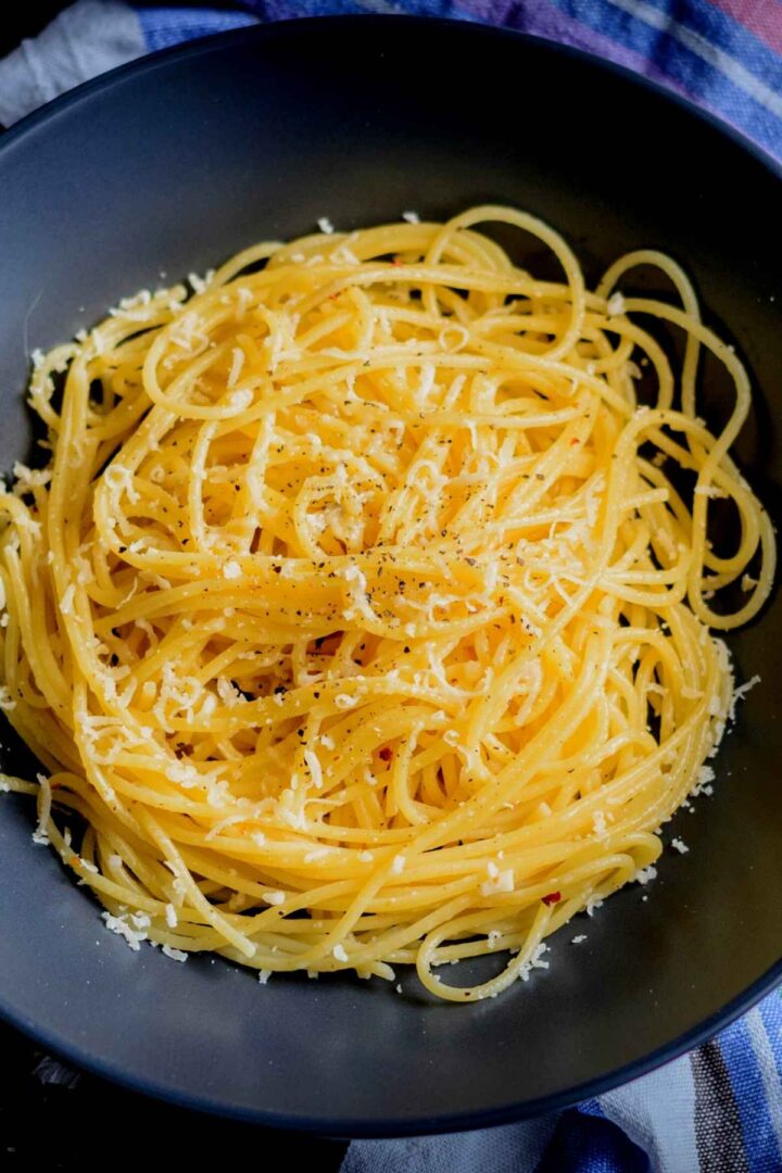 Pasta with Garlic and Olive Oil - Grumpy's Honeybunch