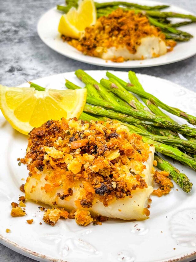 Air Fryer Cod with Ritz Cracker Topping - Grumpy's Honeybunch