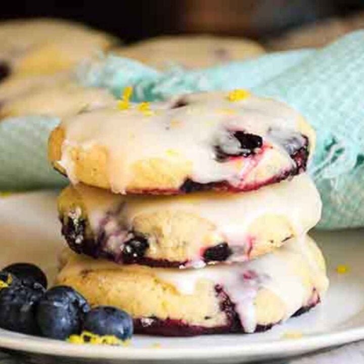 Blueberry Cookies with Lemon Glaze - Grumpy's Honeybunch
