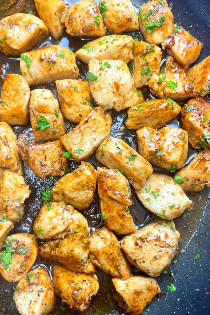 Garlic Butter Chicken Bites - Grumpy's Honeybunch