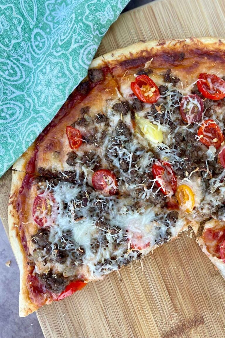 Ground Beef Pizza - Grumpy's Honeybunch