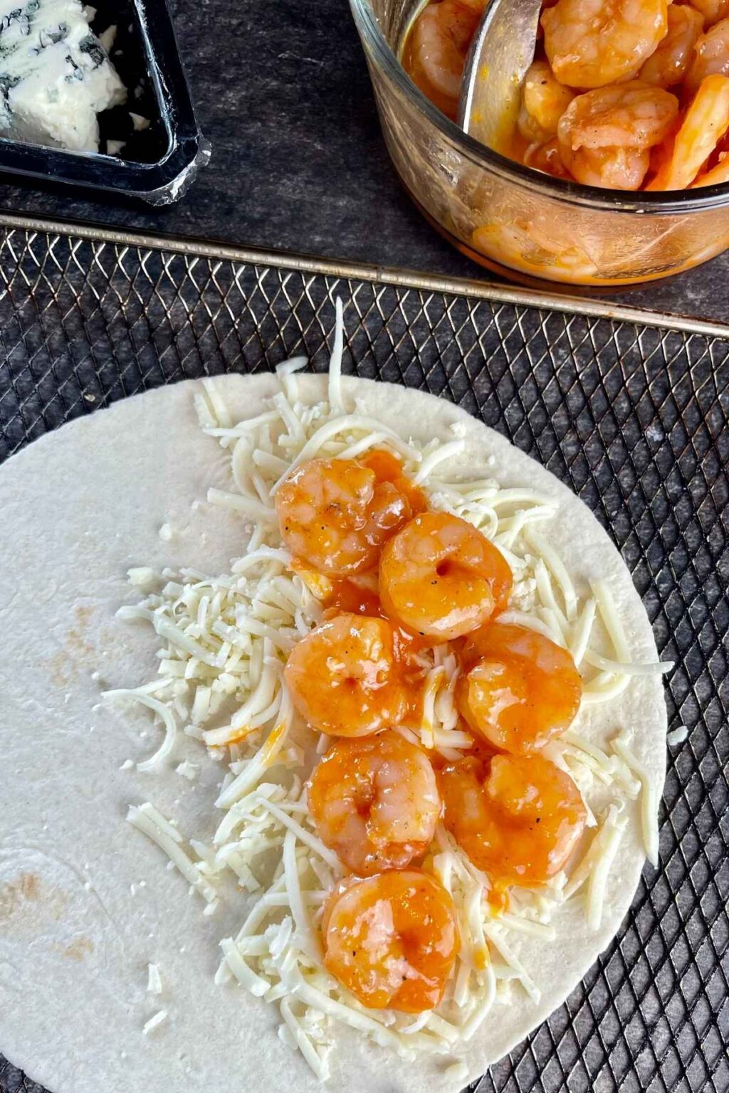 Buffalo Shrimp Quesadillas - Grumpy's Honeybunch