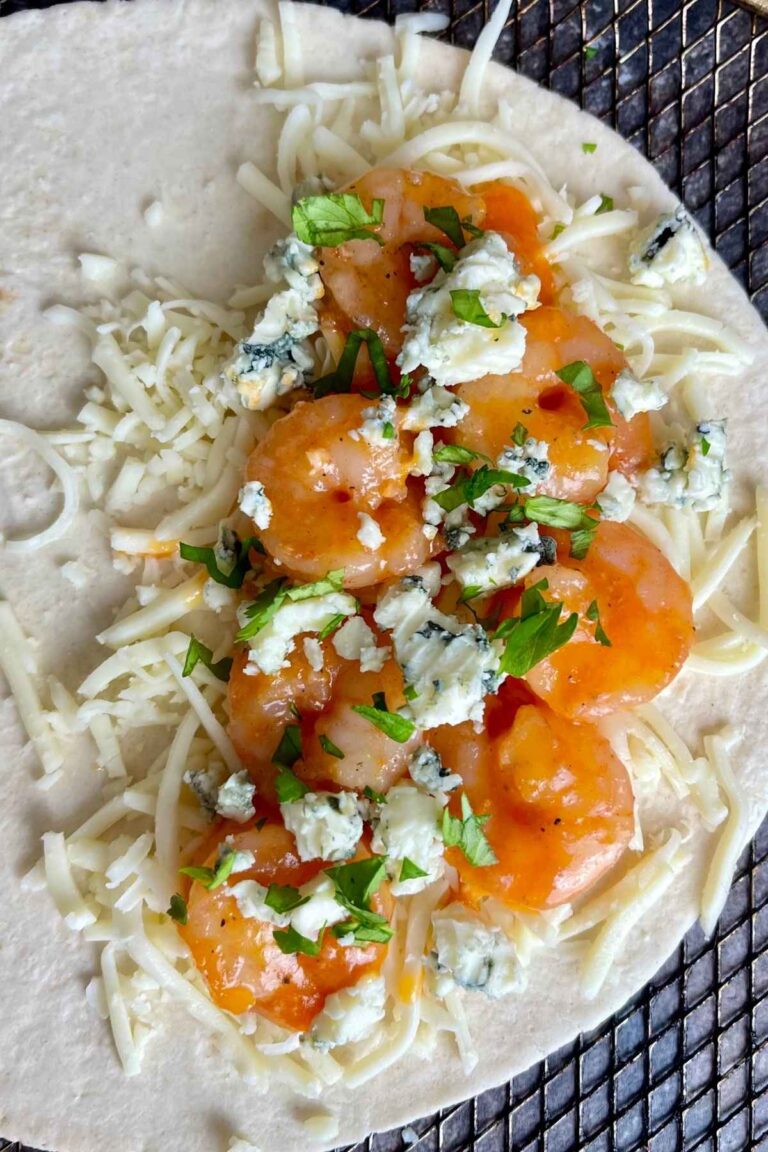 Buffalo Shrimp Quesadillas - Grumpy's Honeybunch