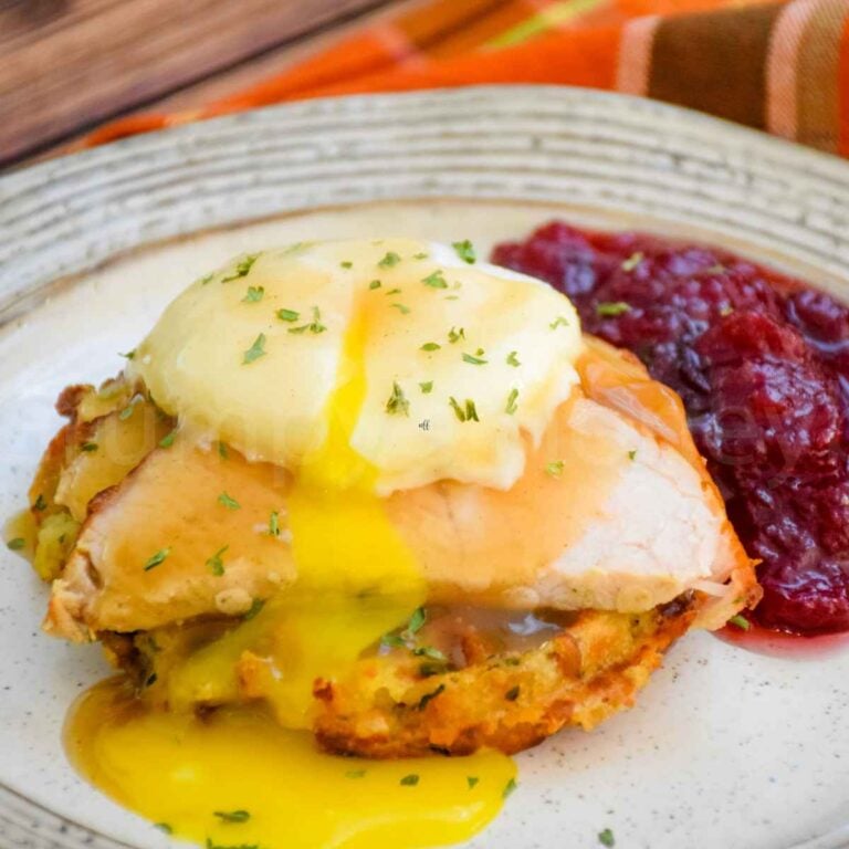 Thanksgiving Eggs Benedict - Leftovers Recipe - Grumpy's Honeybunch