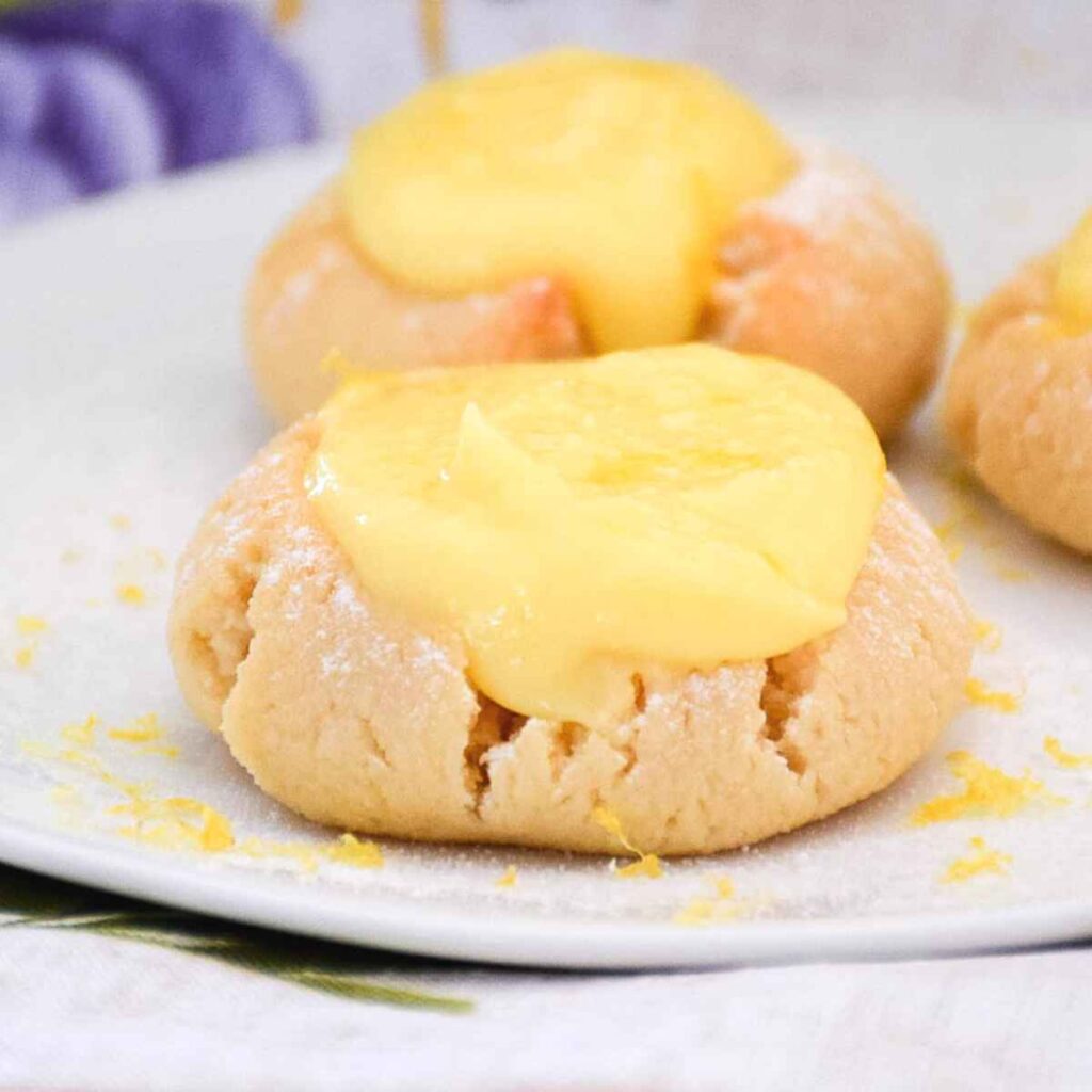 Lemon Curd Thumbprint Cookies - Grumpy's Honeybunch