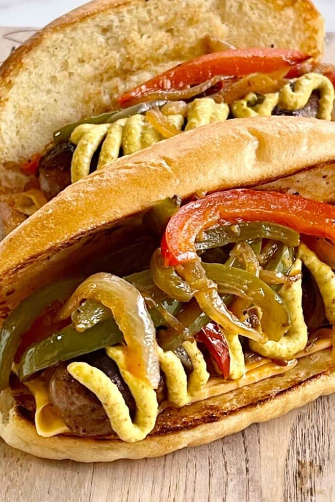 Sausage and Peppers Sandwich - Grumpy's Honeybunch