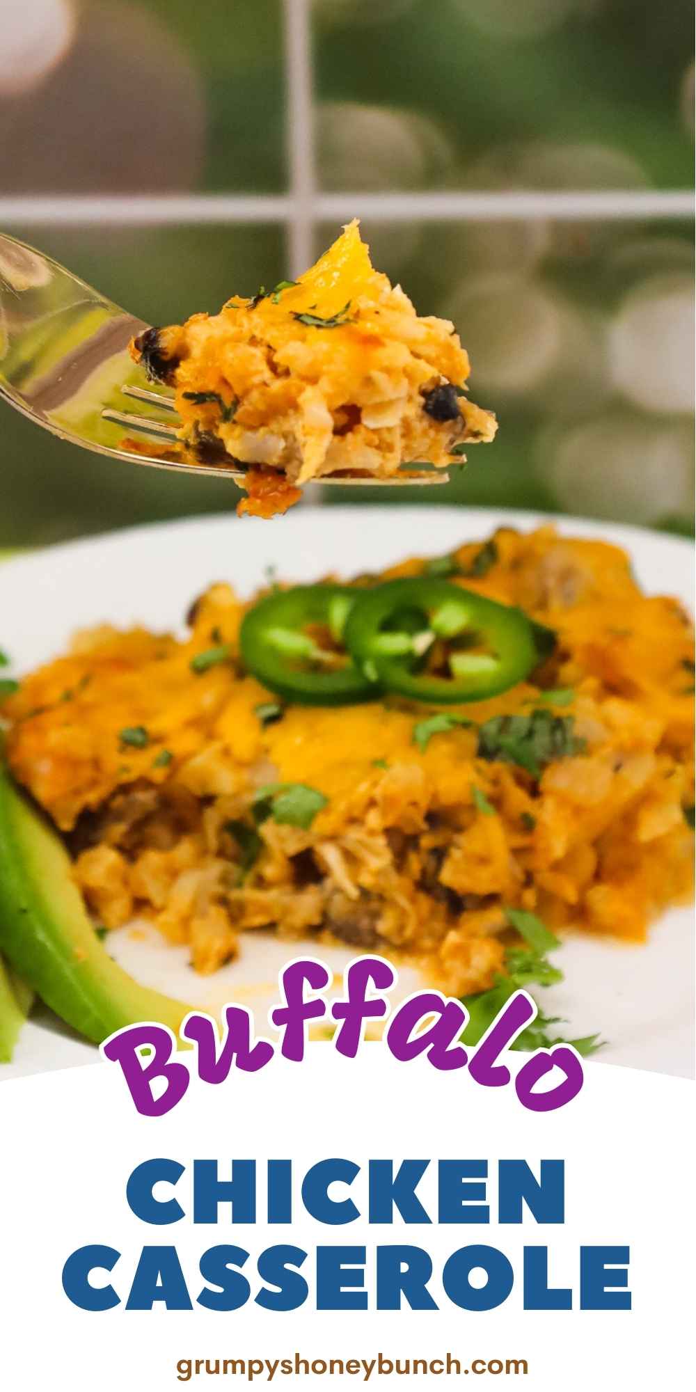 Buffalo Chicken Casserole - Grumpy's Honeybunch