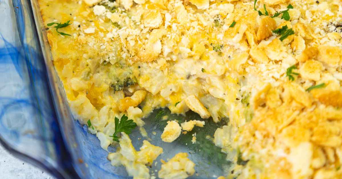 Chicken Broccoli Rice Casserole - Grumpy's Honeybunch