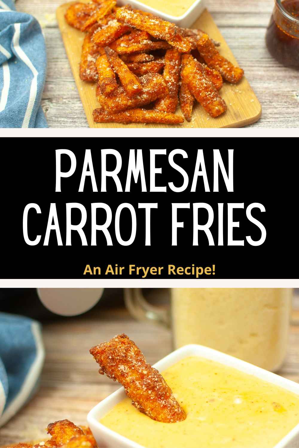 Air Fryer Carrot Fries with Crispy Parmesan Crust - Grumpy's Honeybunch