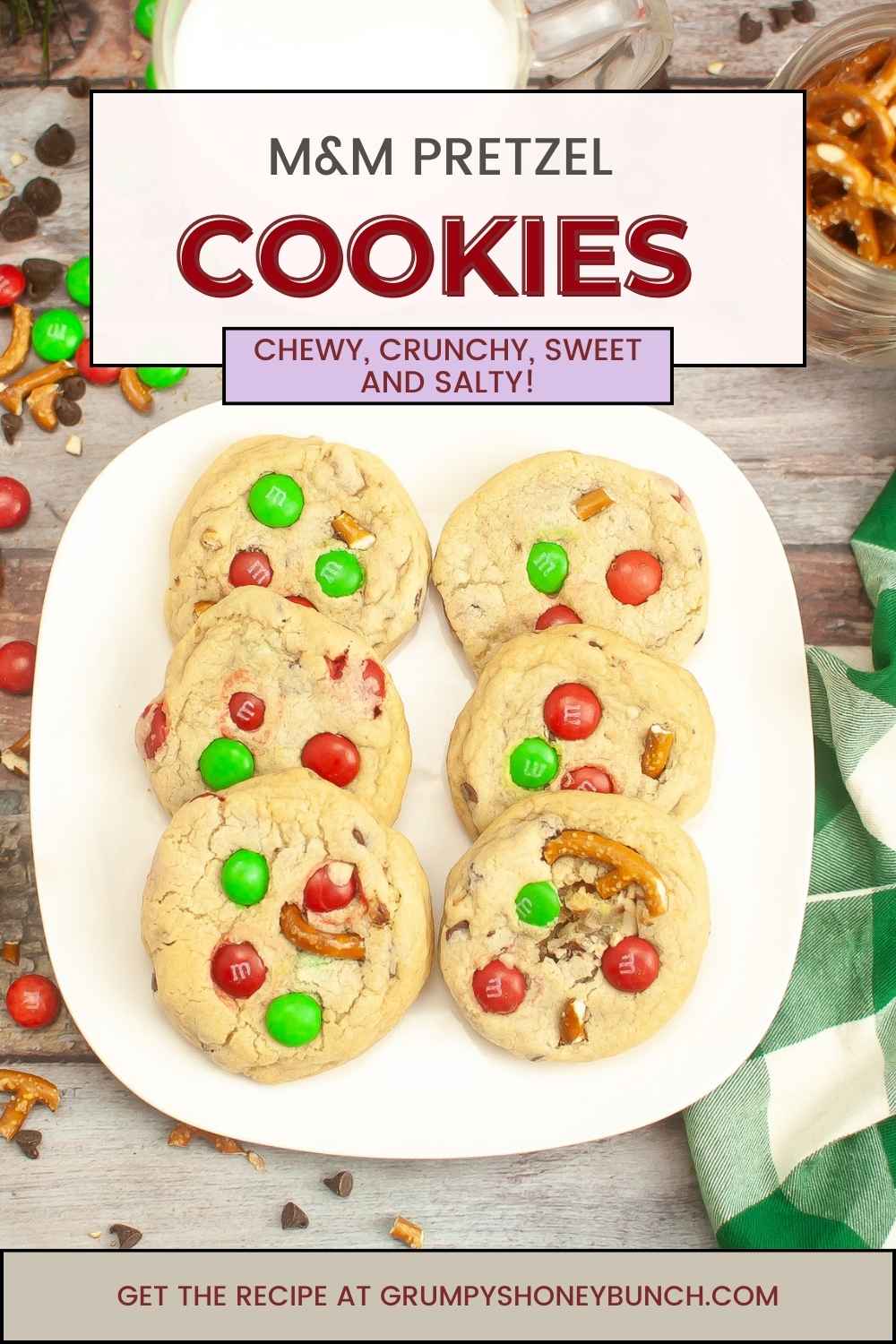 M&M Pretzel Cookies: Loaded Christmas Treats - Grumpy's Honeybunch