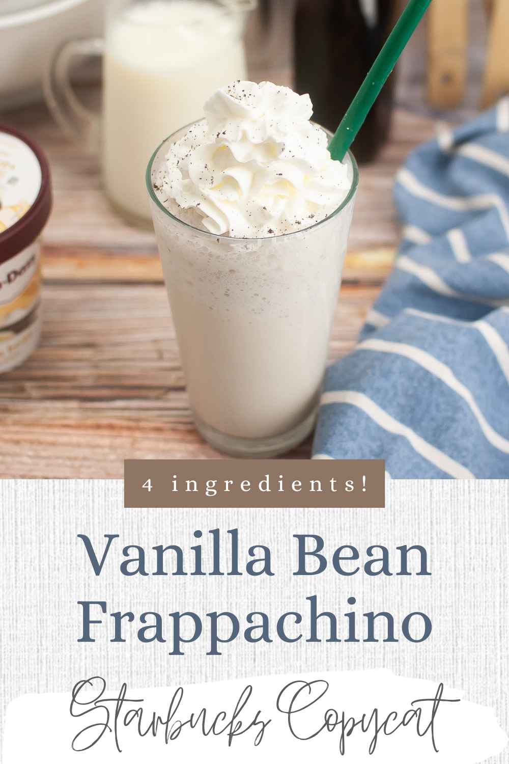 Vanilla Bean Frappuccino: Starbucks Copycat Recipe - Grumpy's Honeybunch