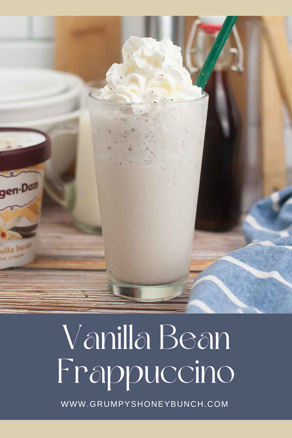 Vanilla Bean Frappuccino: Starbucks Copycat Recipe - Grumpy's Honeybunch