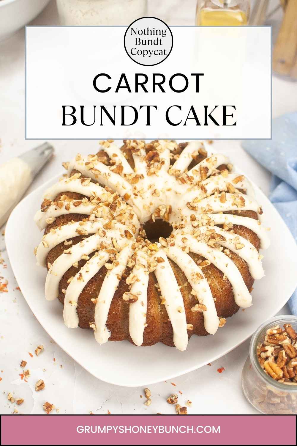 Best Carrot Bundt Cake with Cream Cheese Frosting - Grumpy's Honeybunch