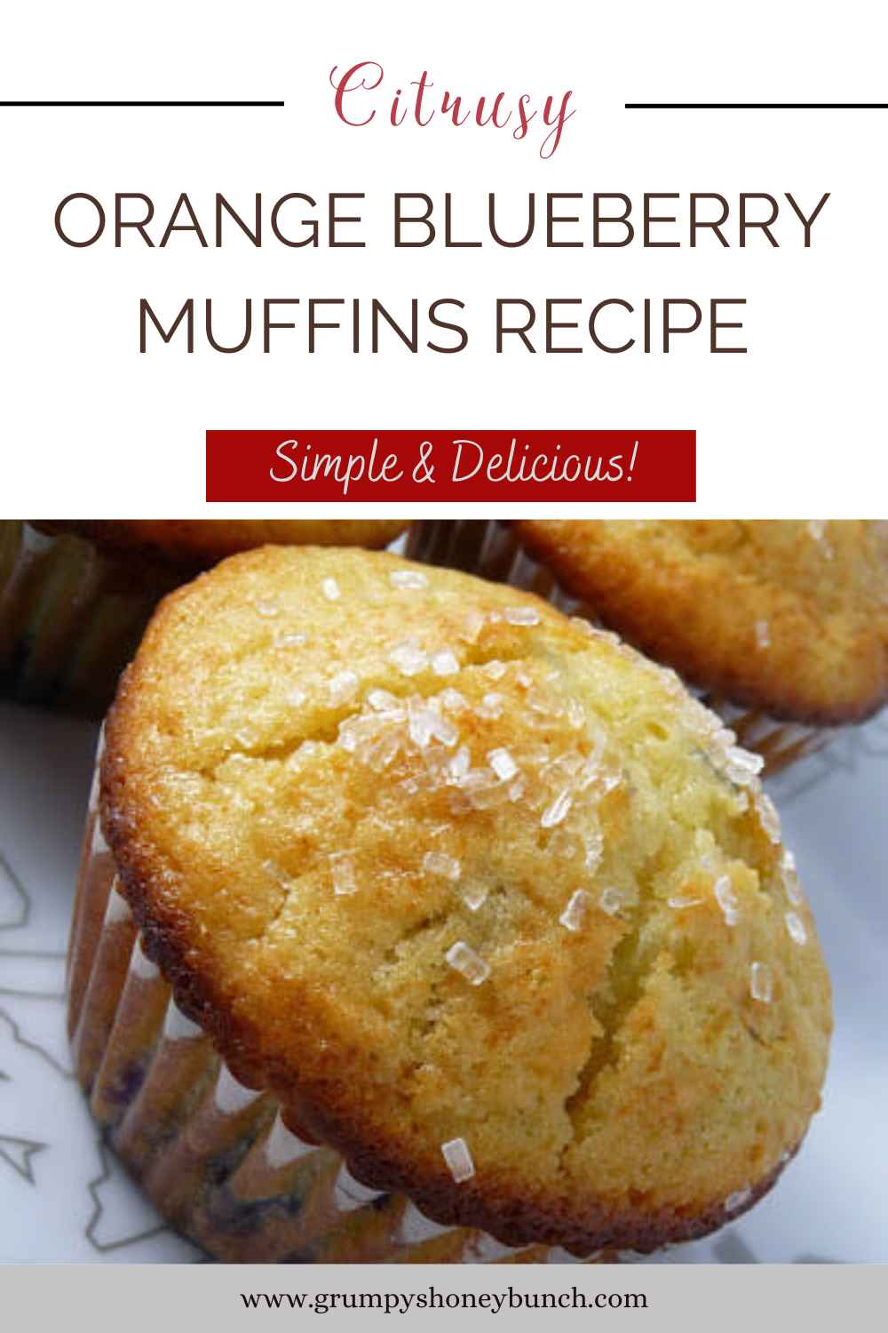 Orange Blueberry Muffins - Grumpy's Honeybunch