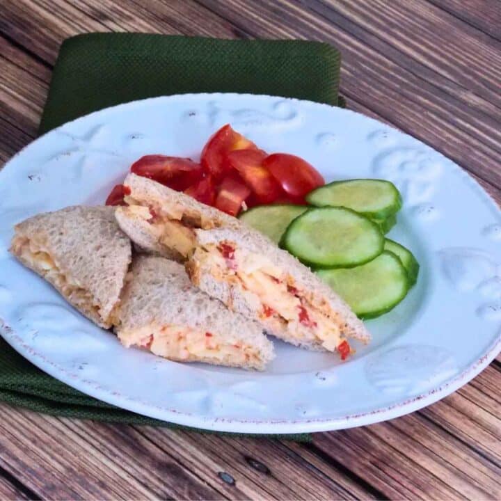 Pimento Cheese Tea Sandwiches: Best Finger Sandwich - Grumpy's Honeybunch
