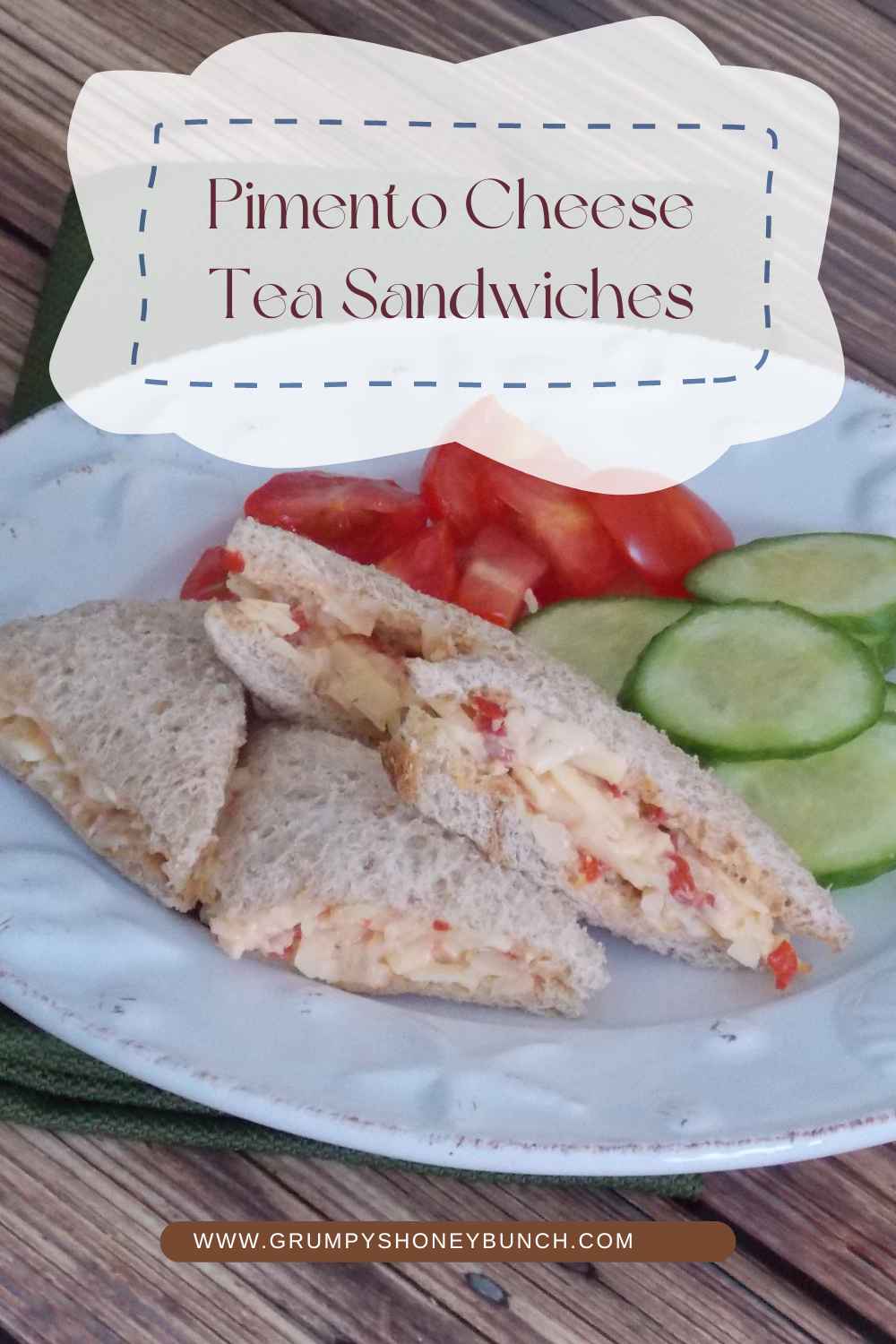 Pimento Cheese Tea Sandwiches: Best Finger Sandwich - Grumpy's Honeybunch