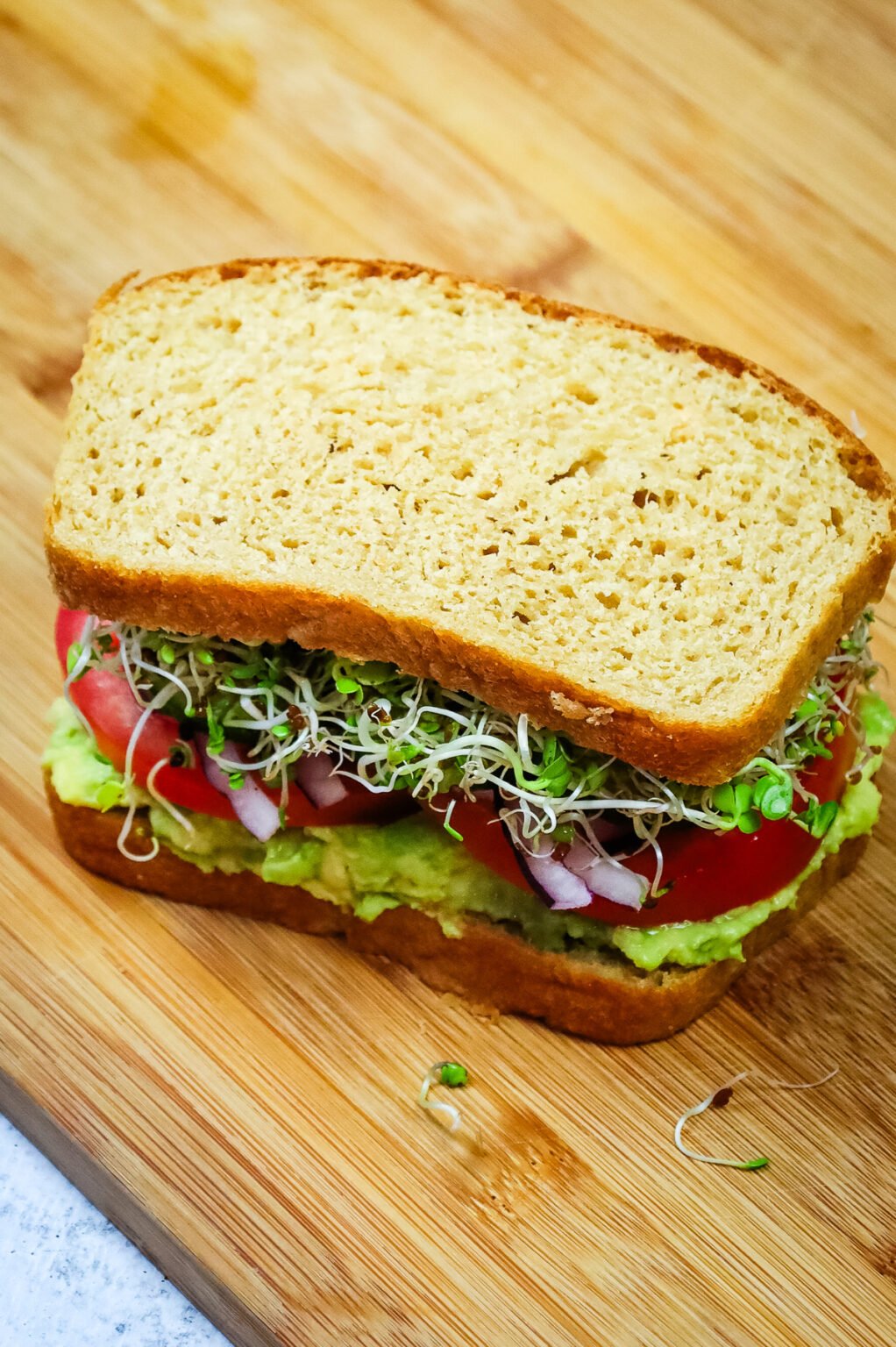 Avocado Sprouts Sandwich - Grumpy's Honeybunch