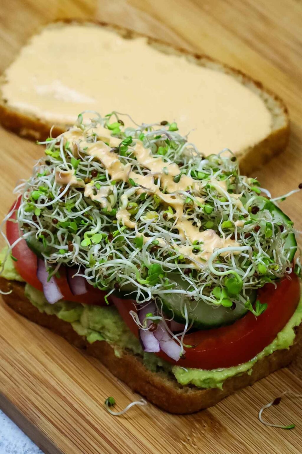 Avocado Sprouts Sandwich - Grumpy's Honeybunch