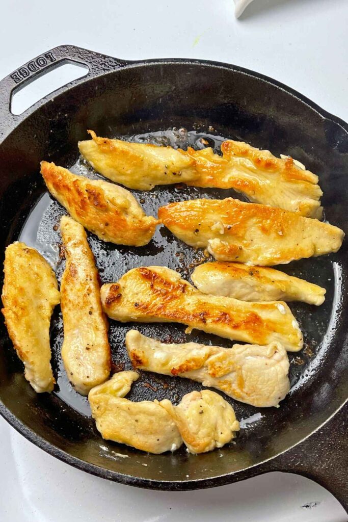 Brandy Chicken with Mushrooms and Pearl Onions