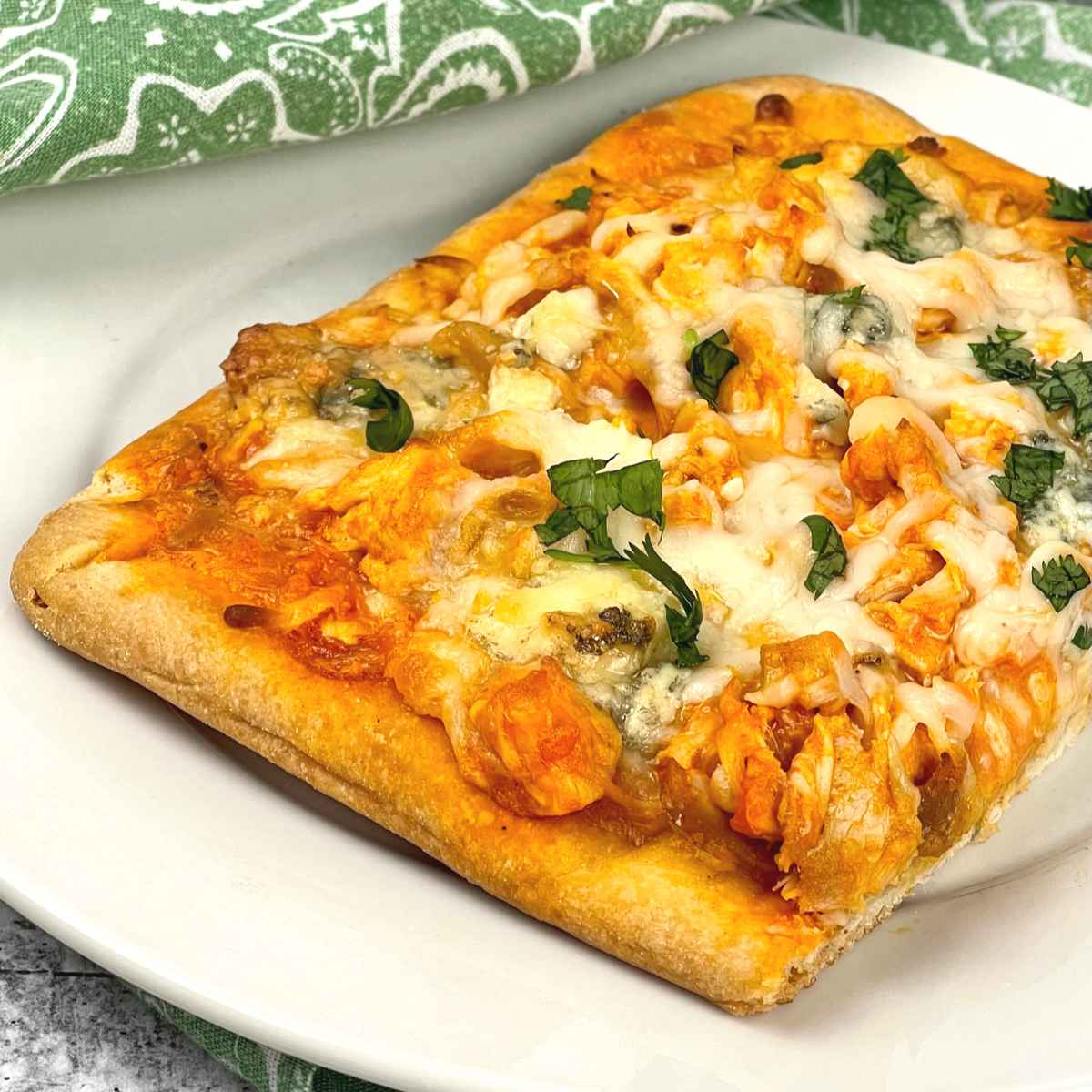 Buffalo Chicken Flatbread - Grumpy's Honeybunch