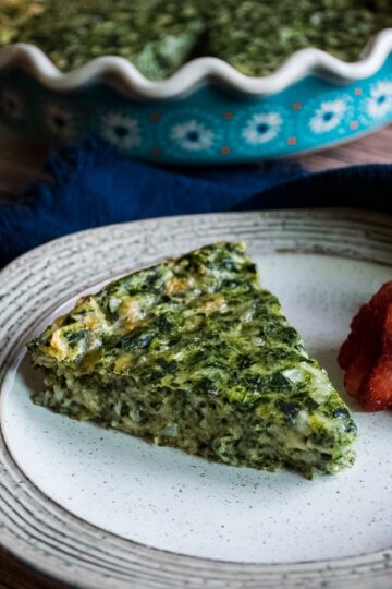 Crustless Spinach Quiche recipe - Grumpy's Honeybunch