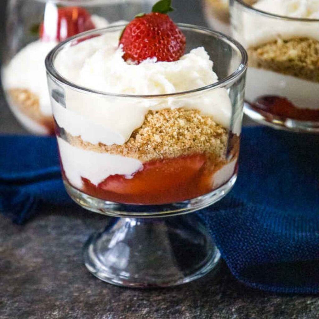 Strawberry Cheesecake Parfait - Grumpy's Honeybunch