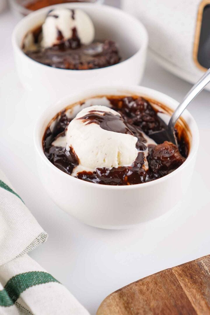 Easy Crockpot Chocolate Cobbler - Grumpy's Honeybunch